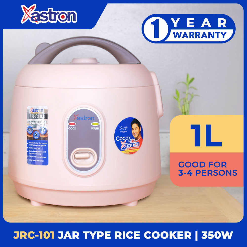 Astron JRC-101 1L Jar Type Rice Cooker (Nude Beige) | 5 cups | 350W | 3 ...