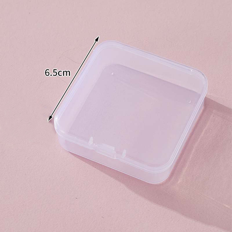 Clear Plastic Pack Pins Earplug Office Stationery Storage Boxes Pill ...