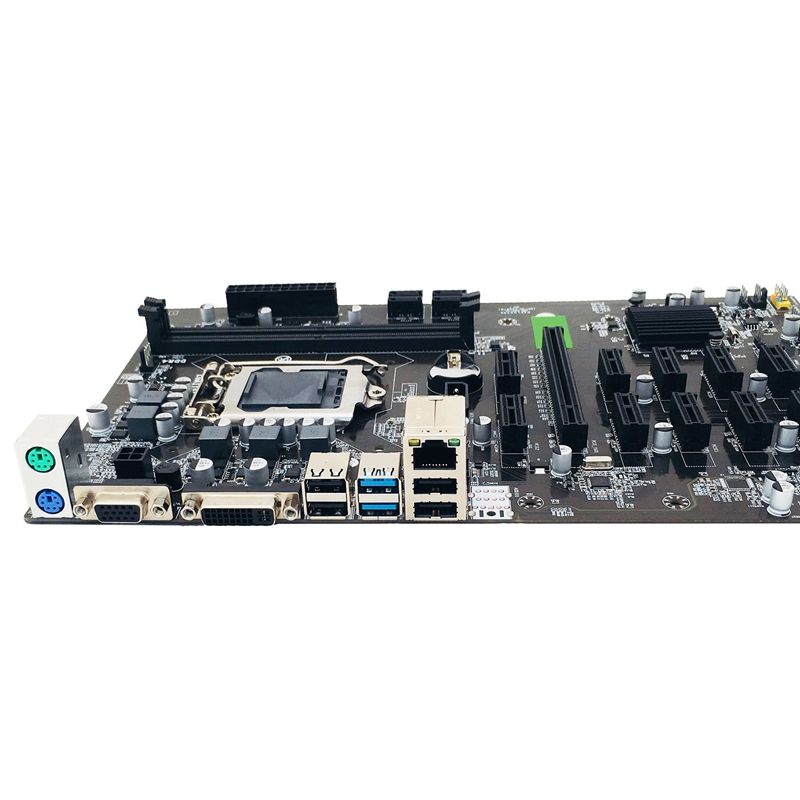 BTC B250 Mining Motherboard with SATA Cable LGA 1151 12XGraphics Card Slot DDR4 USB3.0 SATA3.0 ...