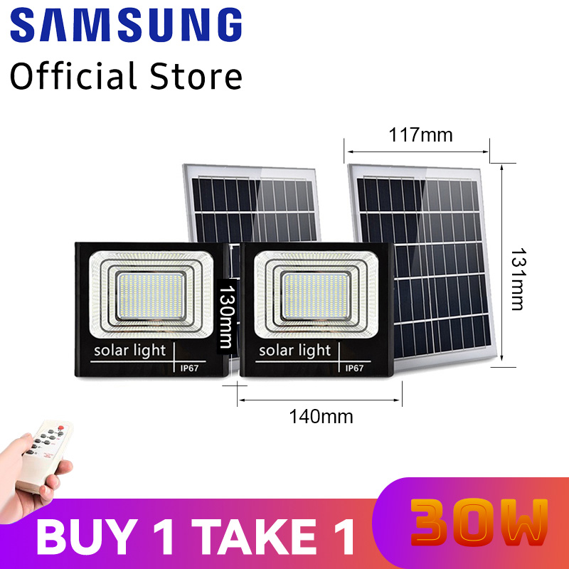 SAMSUNG Official Store LED Solar Flood Light 100W/1000W 7500 Lumens ...