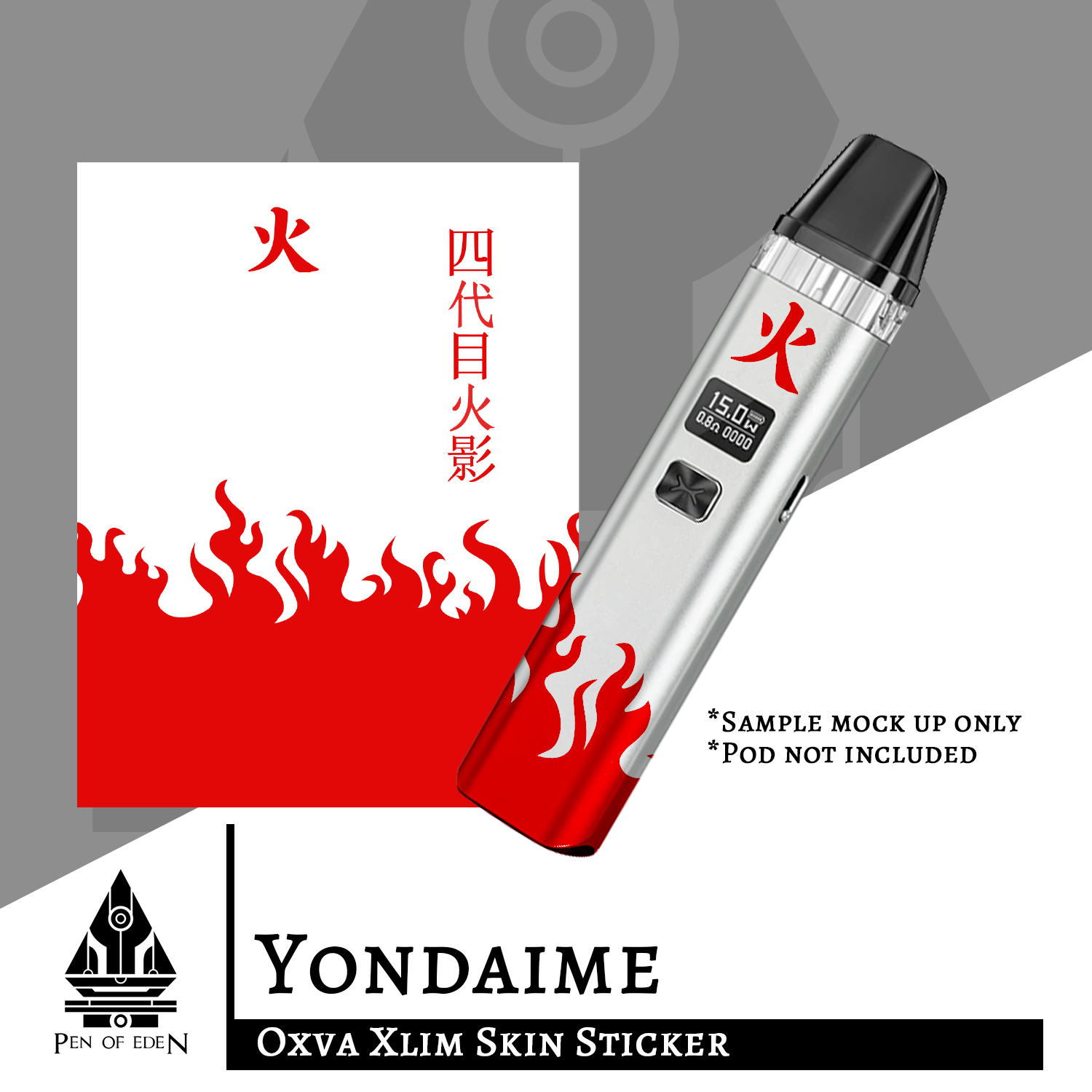 Yondaime Oxva Xlim Skin Sticker 2 (STICKER ONLY! DEVICE IS NOT INCLUDED ...