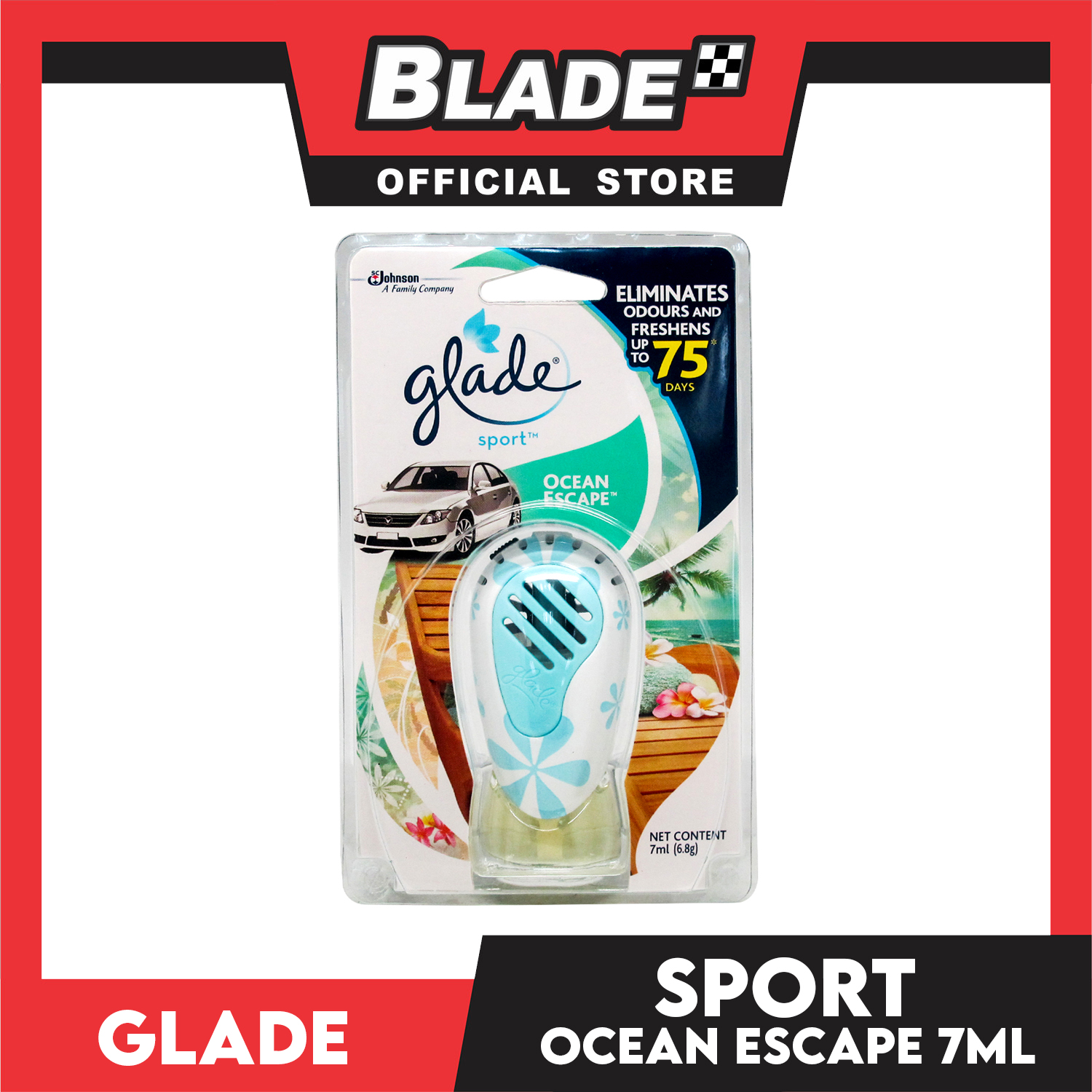 Glade Sport Primary Car Air Freshener 7ml (Ocean Escape) | Lazada PH