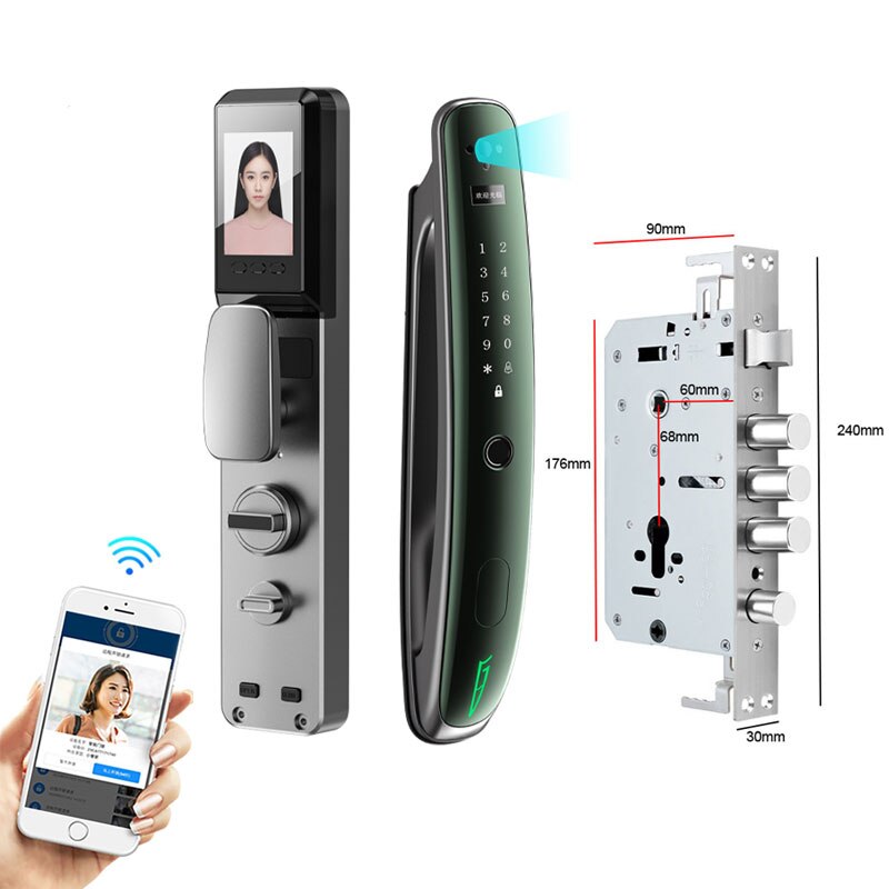 Take Video Remote Control Lock Fingerprint Scanner Door Lock APP Access ...