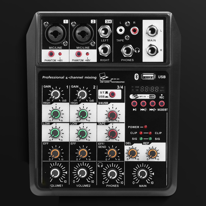 Sound Card Audio Mixer Sound Board Console Desk System Interface 4 ...