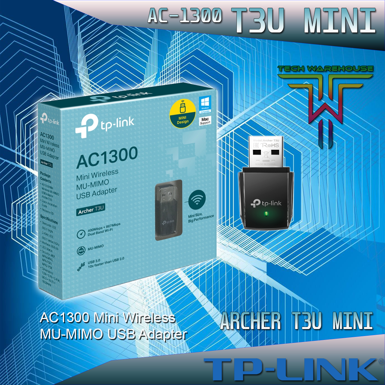 TP-Link Archer T3U Mini USB Wifi Dongle 2.4Ghz and 5.0Ghz Original And ...