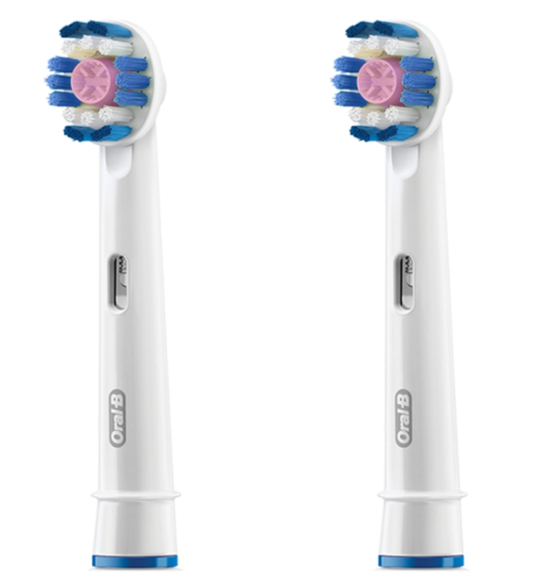 Oral-B Electric Toothbrush Refill Heads 3D White 2s (Assorted Colors ...