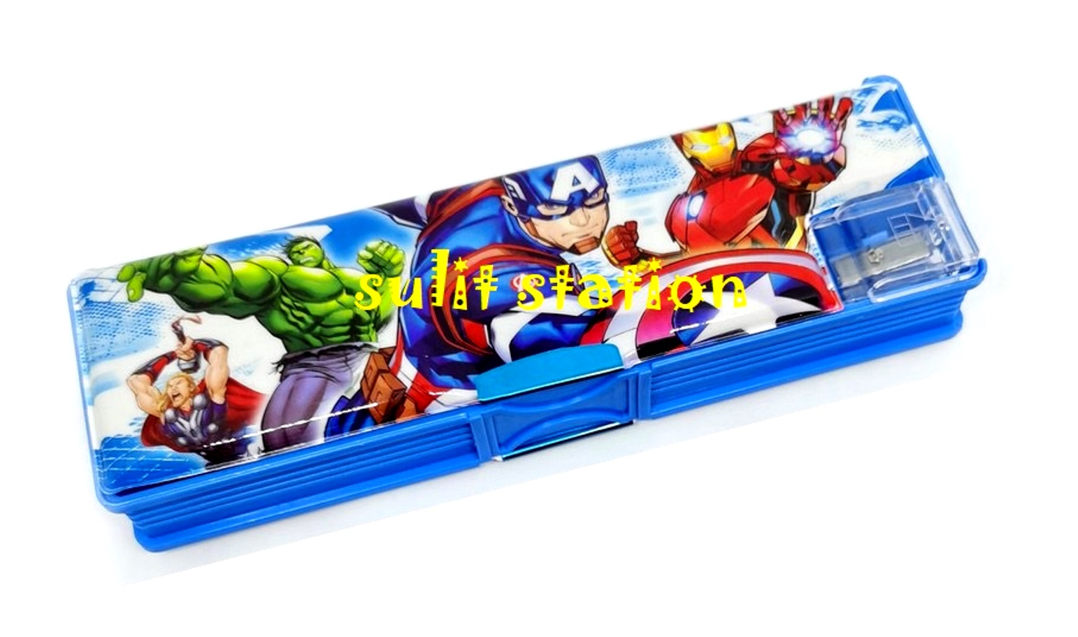 SUPER HERO AVENGERS CAPTAIN HULKe IRON AMERICA MAN SCHOOL KIDS DOUBLE SIDED OPENING MAGNETIC ...