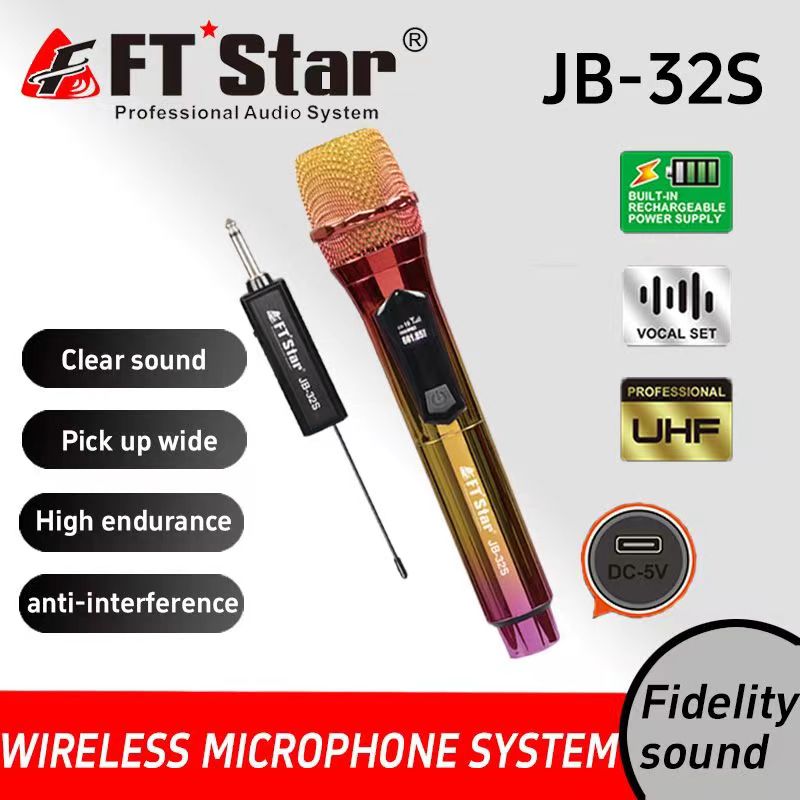 FT STAR UHF JB-32/JB-60 wireless microphone na mikropono 5V charging ...