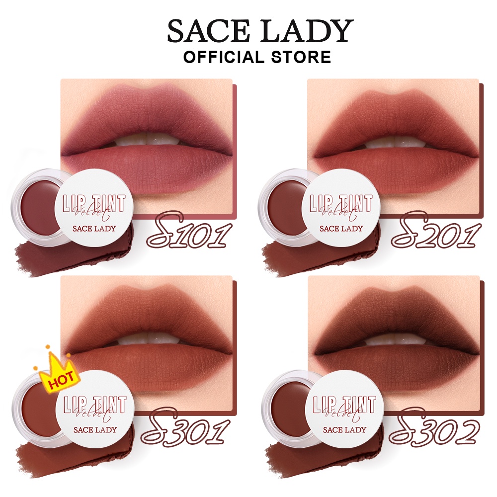 SACE LADY Velvet Matte Lip Tint Smooth Lip Mud Cheek Lip Clay Long ...