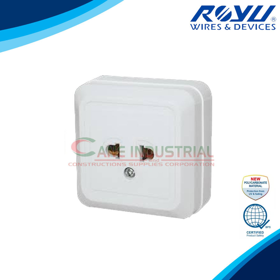 Surface Type 1 Gang Convenience Outlet With 2 mounting Screw Inside ...