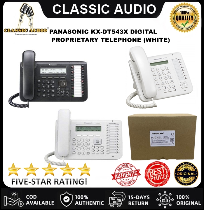CLASSIC AUDIO PANASONIC KX-DT543X DIGITAL PROPRIETARY TELEPHONE (WHITE) (ORIGINAL) | Lazada PH
