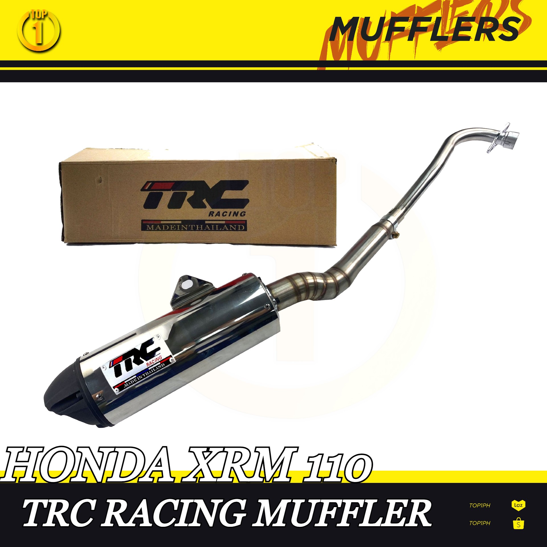 COD 1 Honda XRM 110 TRC Chrome Muffler Pipe Full Exhaust System ...