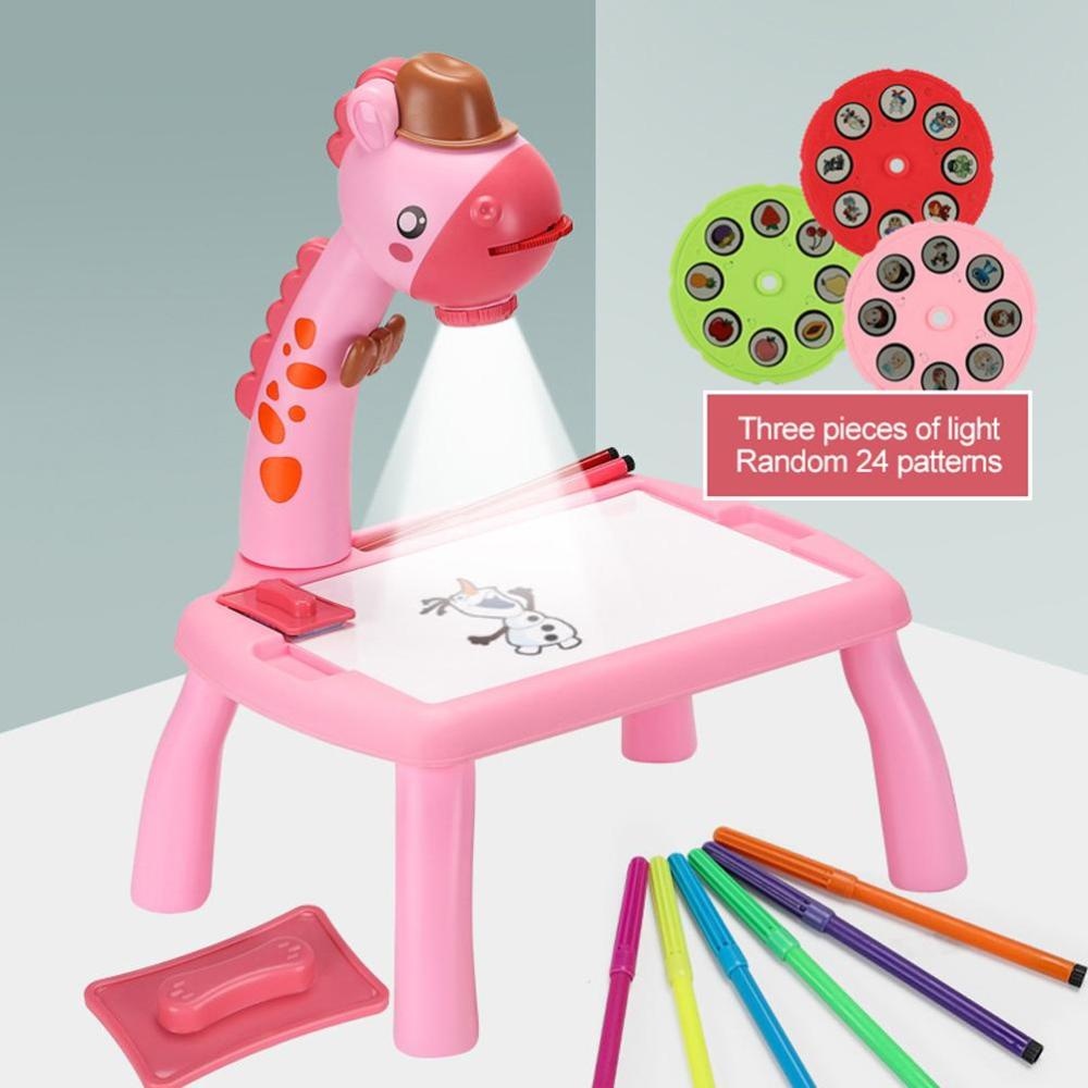 Children Led Projector Art Drawing Table Toys Kids Painting Board Desk ...