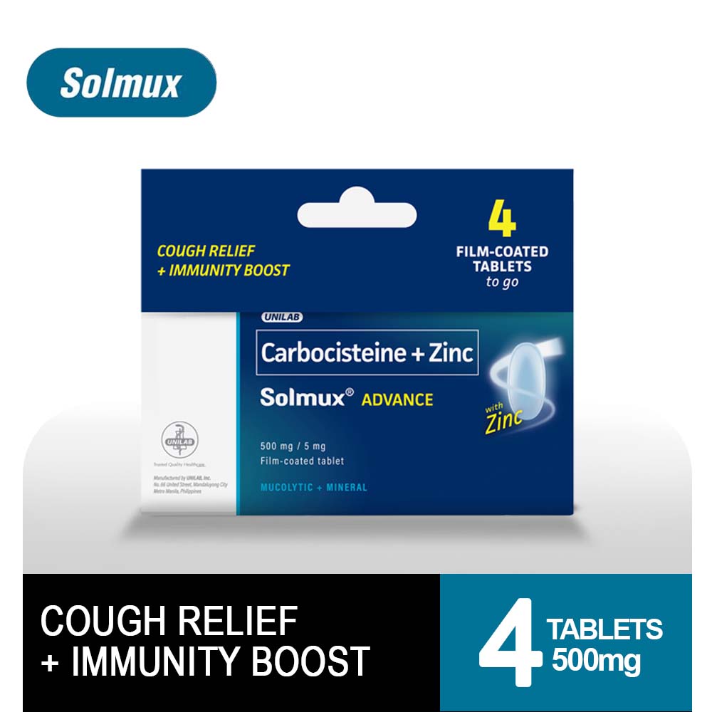 Solmux Advance 4s (Relief from Cough w/ Phlegm + Added Immunity ...