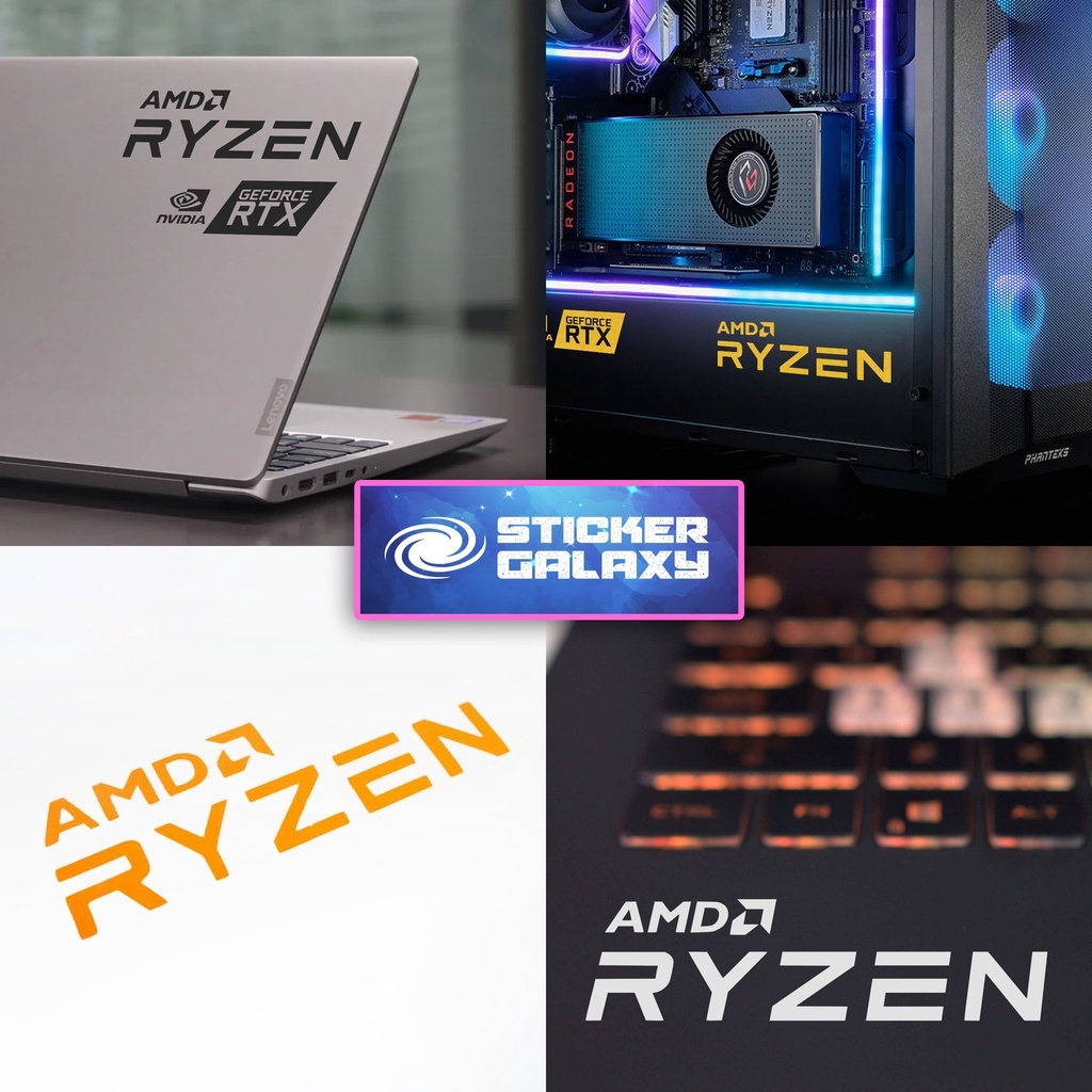 AMD RYZEN PC gamer vinyl sticker decal for pc case laptop phone tablet ...