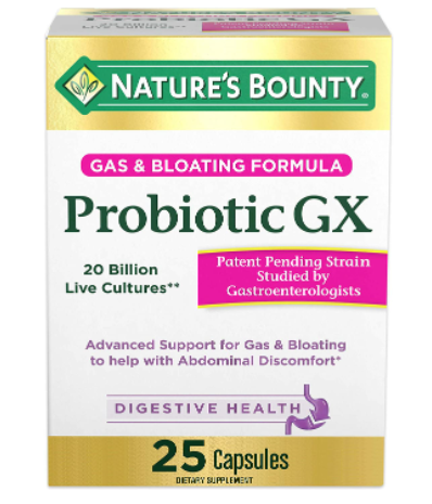 Nature's Bounty Probiotic GX, 20 Billion Live Cultures Probiotic ...