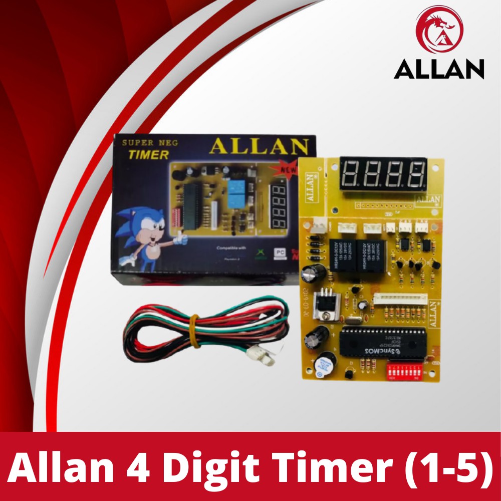 【Ready Stock】 10pcs Allan PisoLima Timer For Pisonet 4 LED Digit ...