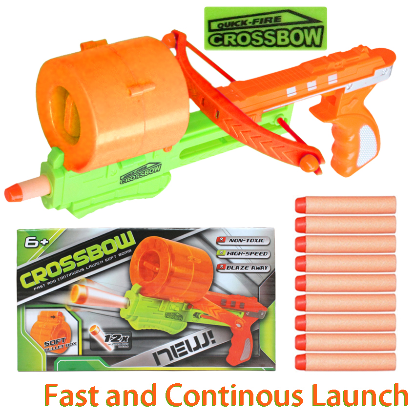 Rapid Fire Bow Cross Bow Fast And Continuous Launch Soft Bomb Nerf Gun ...