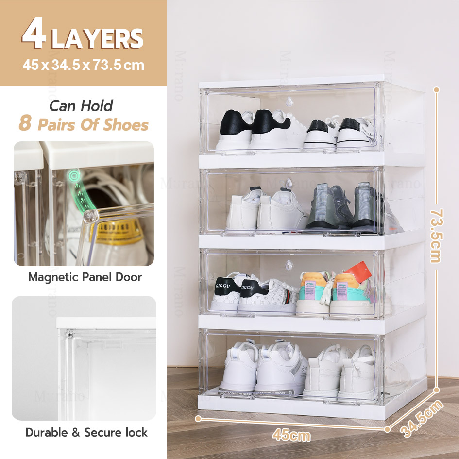 【Installation-Free】SIV Foldable Shoe Rack Folding Shoe Cabinet Shoe ...