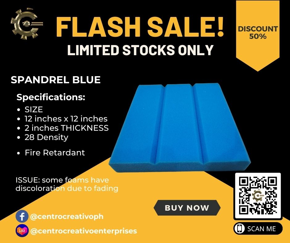 Acoustic Foam Spandrel Design | 12 x 12 x 2 inches | NCR 68 Rating ...