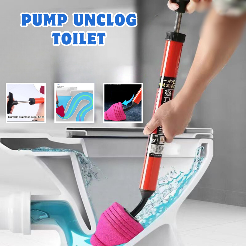 Sincecu Toilet Plunger High Pressure Toilet Cleaner Drain Declogger Air ...