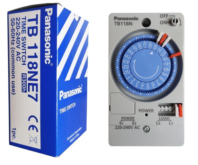 Original Panasonic Timer Switch Automatic TB 118 NE7 w/ Back up Battery ...
