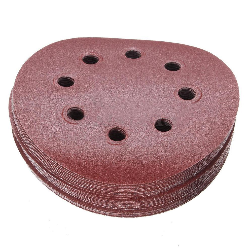 30X 5inch 125mm 8 Hole 240 Grit Sand Sanding Disc Paper Random Orbit ...