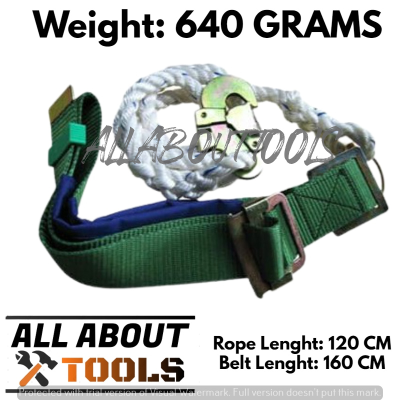 (AAT) 1 PC Safety Belt Guard Rope with Carabiner Outdoor Construction ...