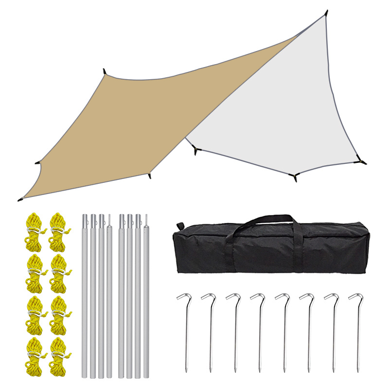 [Top Lander] COD Waterproof Tarp Family for Camping Tarp Set with Pole ...