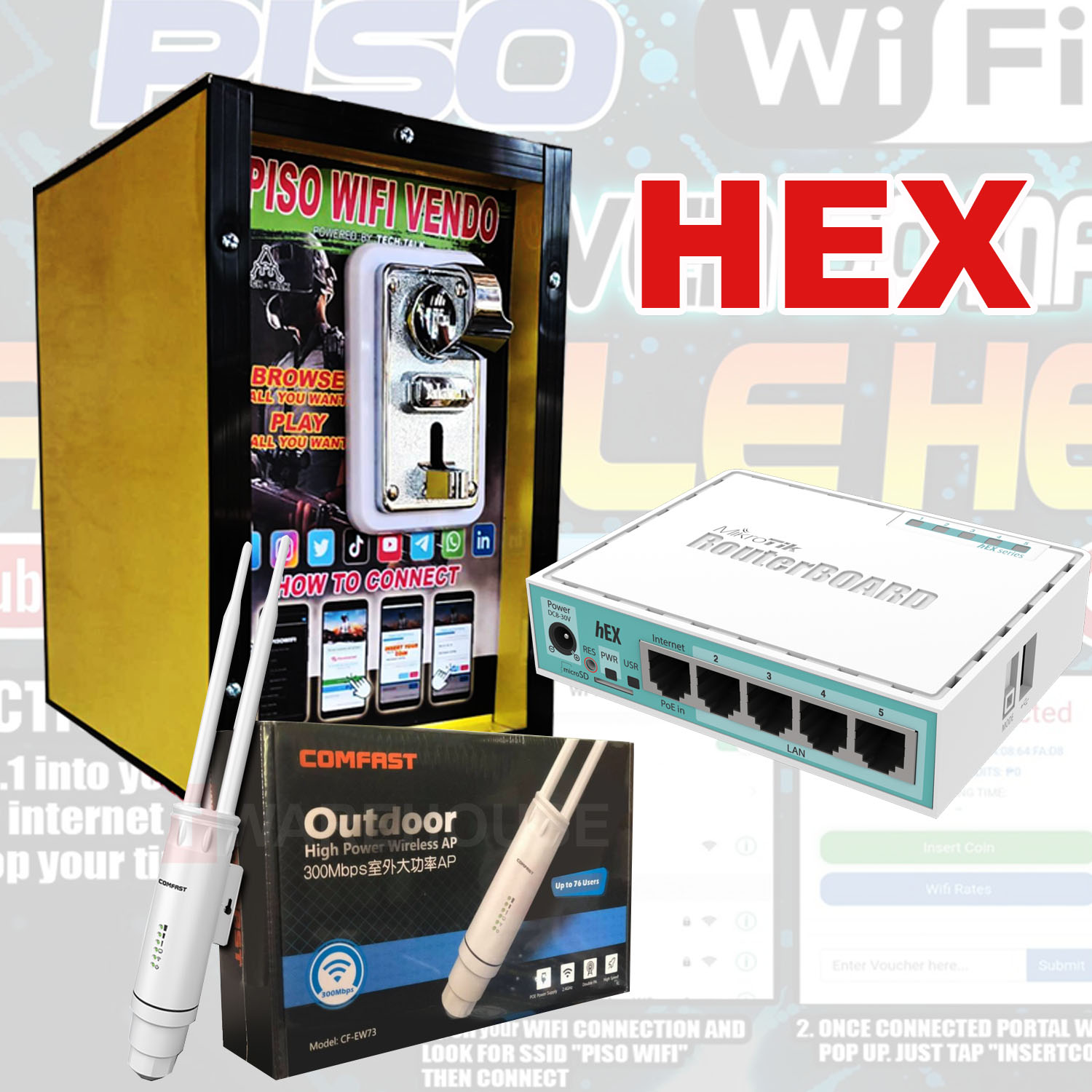 PISO WIFI VENDO MACHINE COMPLETE SET WITH COMFAST EW73:𝗣𝗟𝗨𝗚 𝗔𝗡𝗗 𝗣𝗟𝗔𝗬 ...