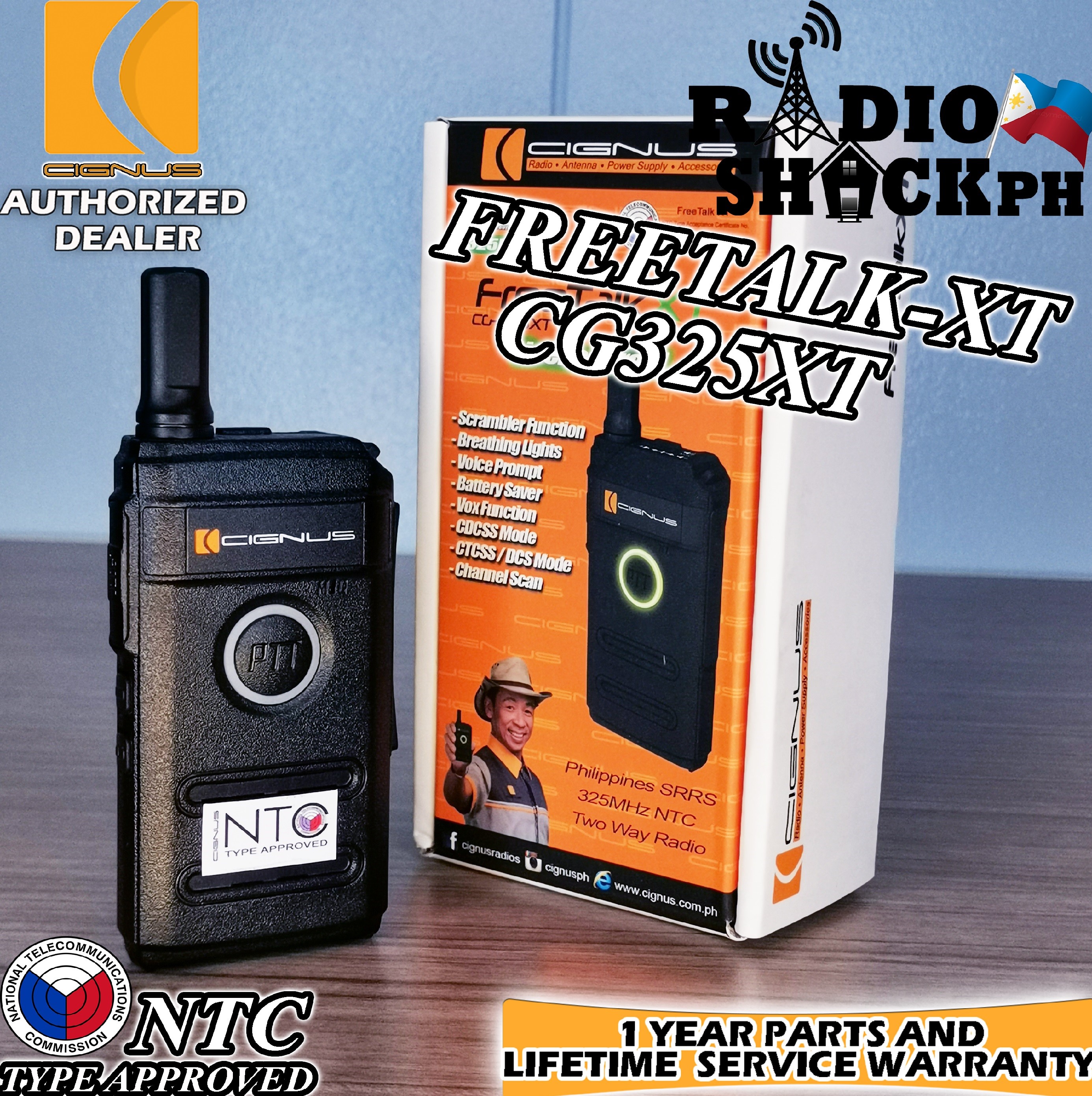 Cignus Freetalk XT CG325 XT FREE NTC License Radio SRRS Frequency ...