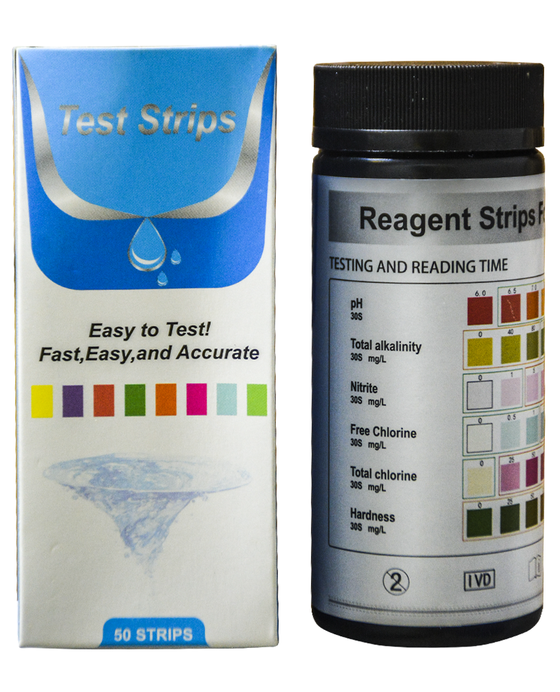 Jet-Flo TS6150 Test Strips 6-in-1 for pool & spa, 50 strips per bottle ...