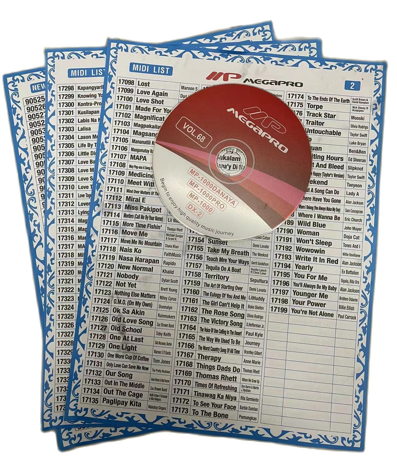 MEGAPRO UPDATED CD MP1000 , MP1000 PRO , Danaya CD VOL. 68( not a ...