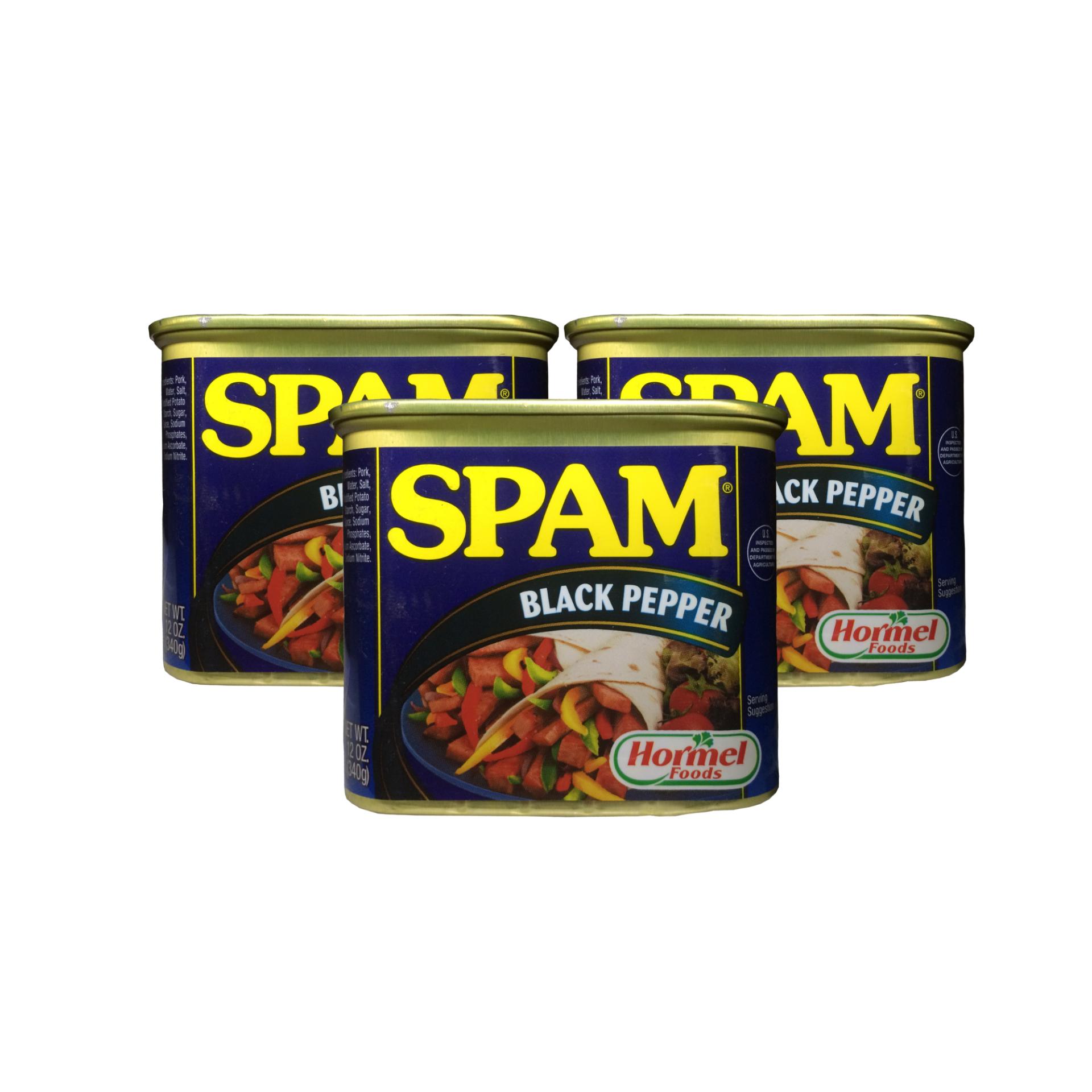 SPAM BLACK PEPPER 340 grams (3 PCS) WITH FREE Century TUNA Easy Open ...