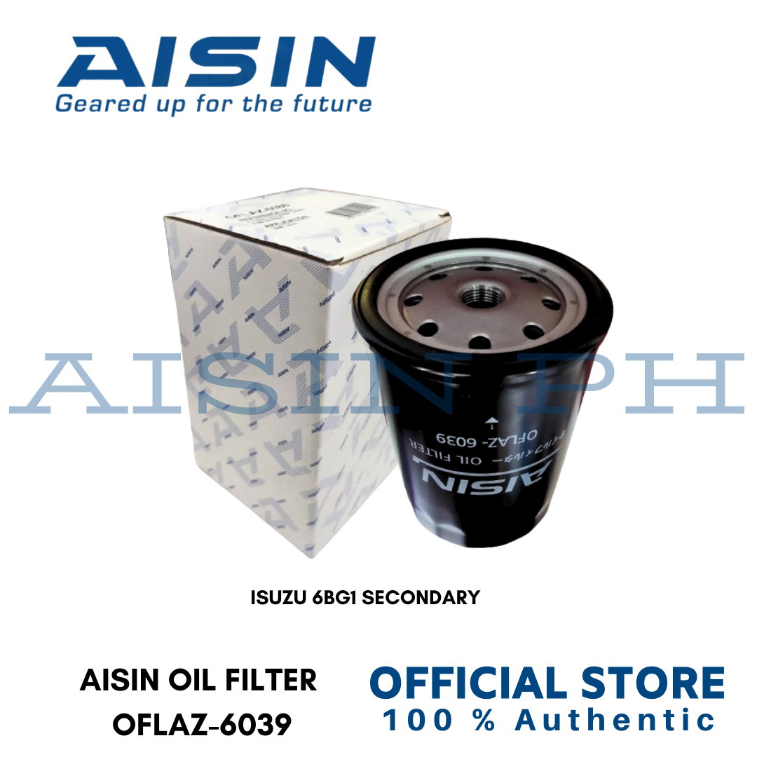 AISIN OIL FILTER for ISUZU 6BG1 SECONDARY (OFLAZ-6039) | Lazada PH