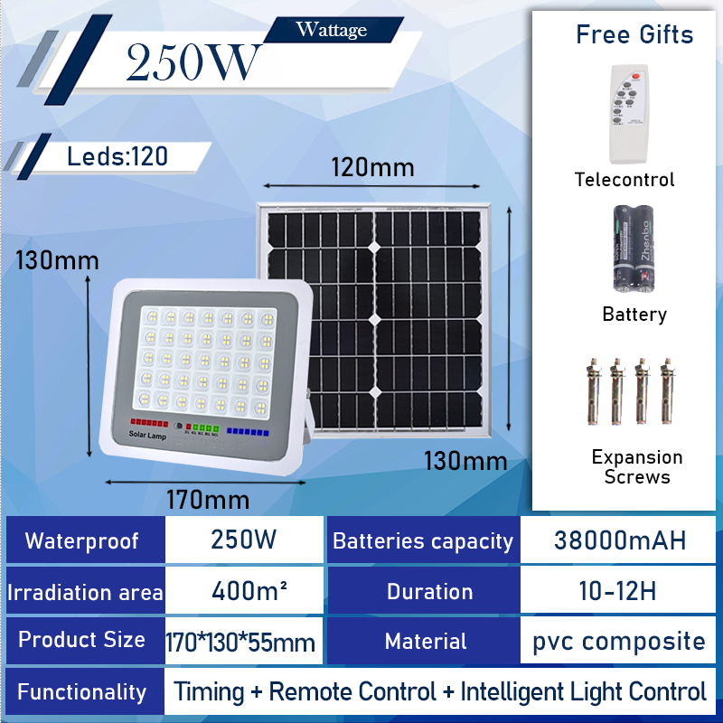 Solar Light Flood Light Outdoor Waterproof Lamp Solar LED Street Light ...