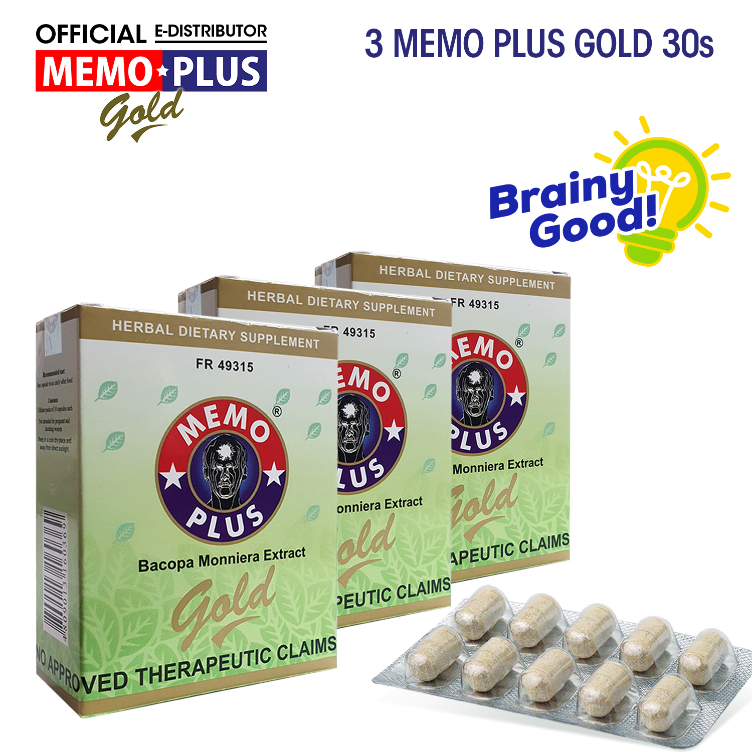 3 Memo Plus Gold 30's | Lazada PH