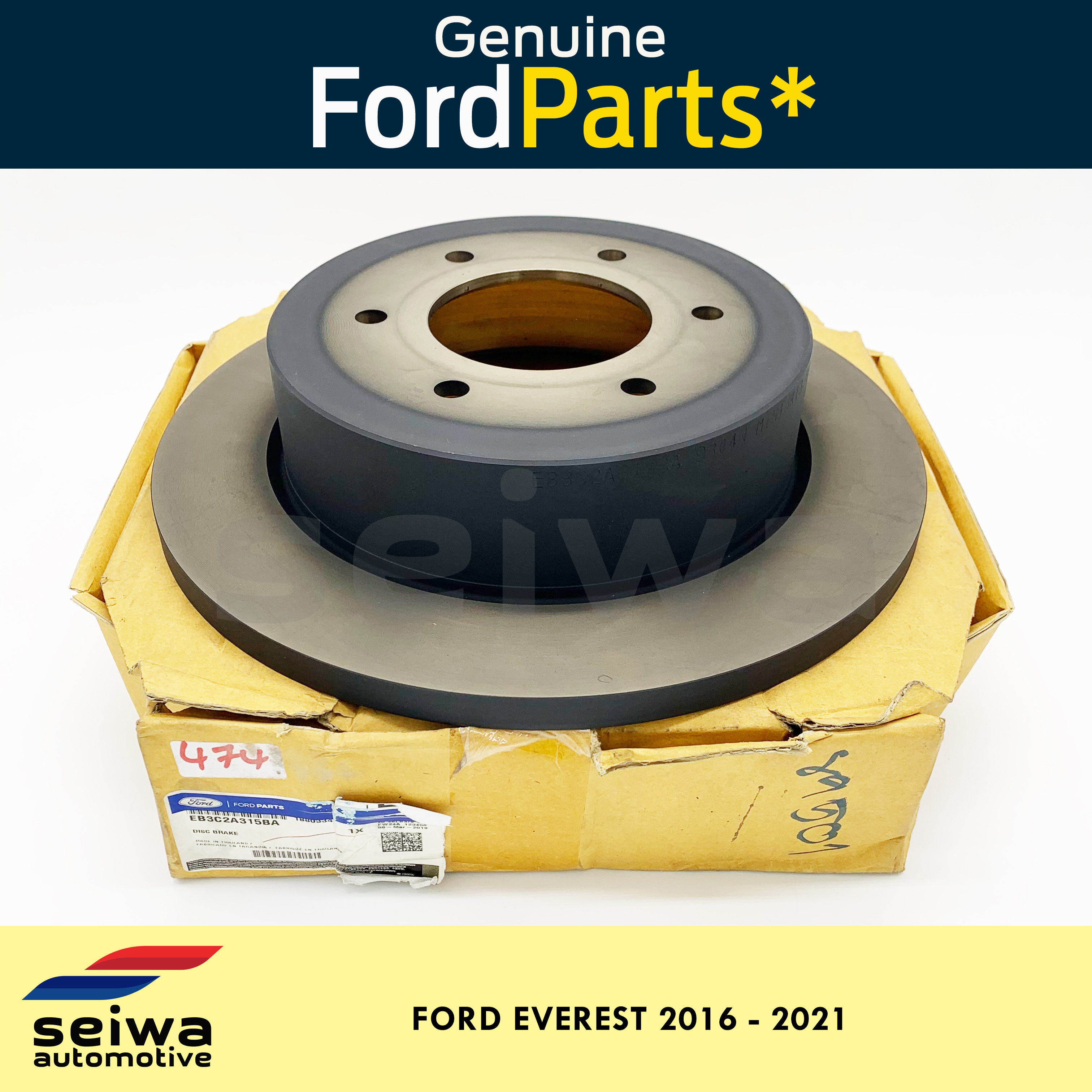 [2016 - 2021] Ford Everest Rotor Disc Rear - Genuine Ford Auto Parts ...