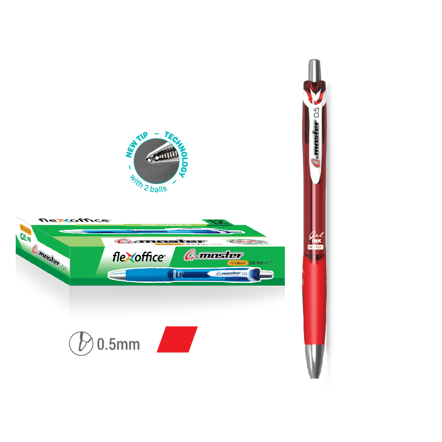 FlexOffice G-Master FO-GEL021 Gel Pen 6pcs/12pcs - Black Ink - Mix 3 ...