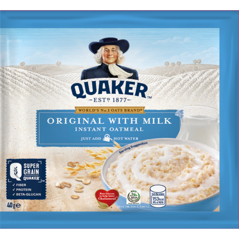 Quaker Instant Oatmeal Original With Milk 40g | Lazada PH