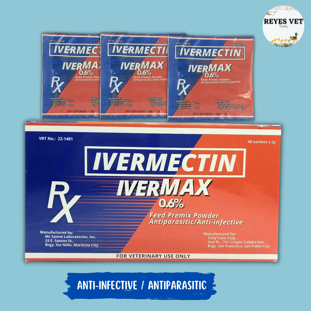 [VET SUPPORT] 3 SACHET IVERMAX 0.6% / FEED PREMIX POWDER FOR SWINE ...