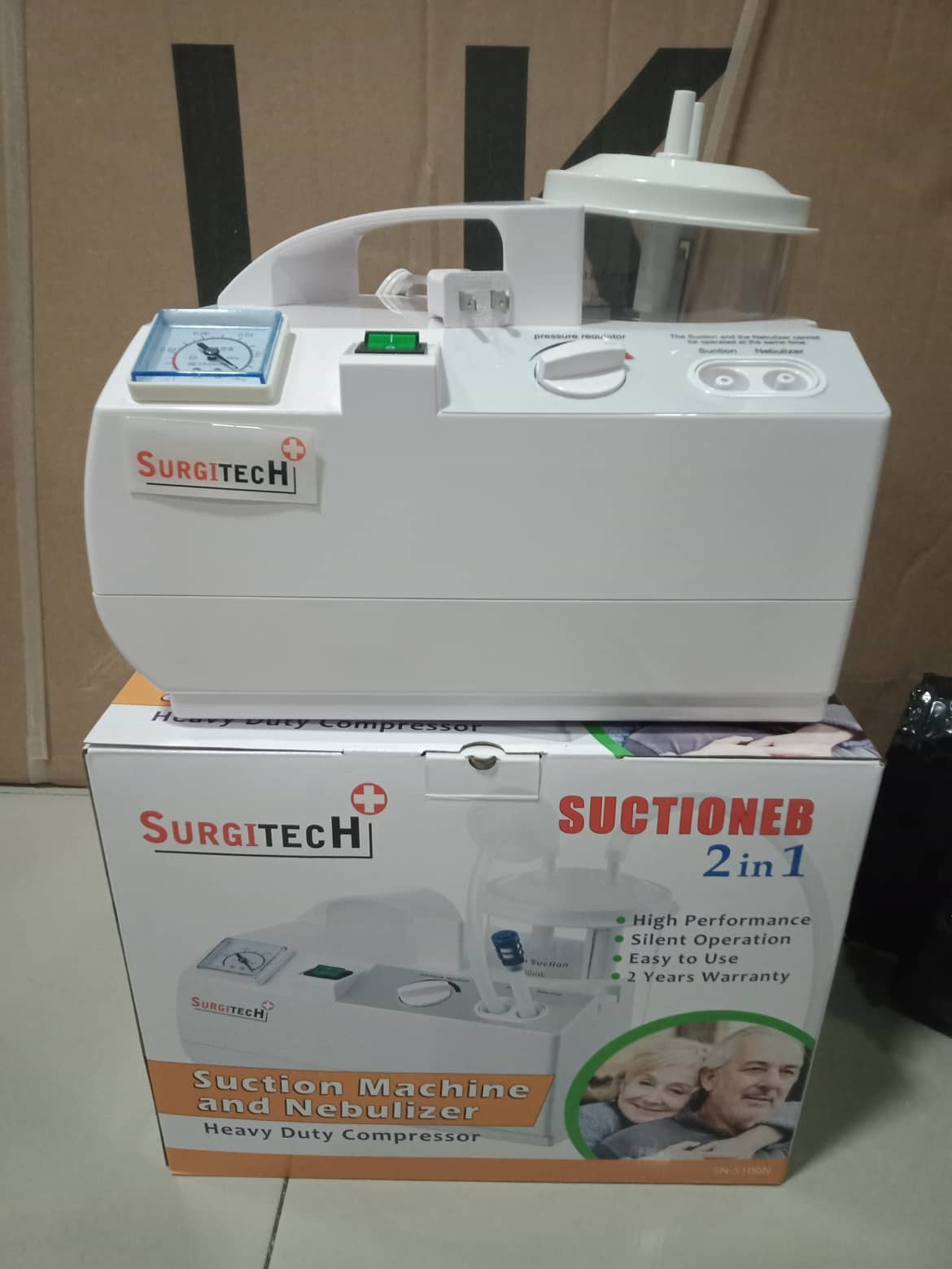 SUCTION MACHINE 2-IN-1 WITH NEBULIZER HEAVYDUTY (SURGITECH) | Lazada PH