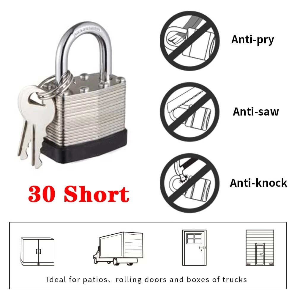 Heavy Duty Security Padlock High Quality Steel Anti Cut Laminated ...