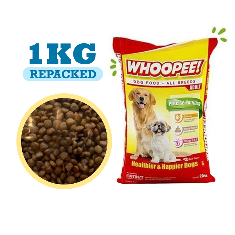 WHOOPEE DOG FOOD ADULT ( 1KG ) DRY Pet Diet Paw Puppy Coat Health Fur ...