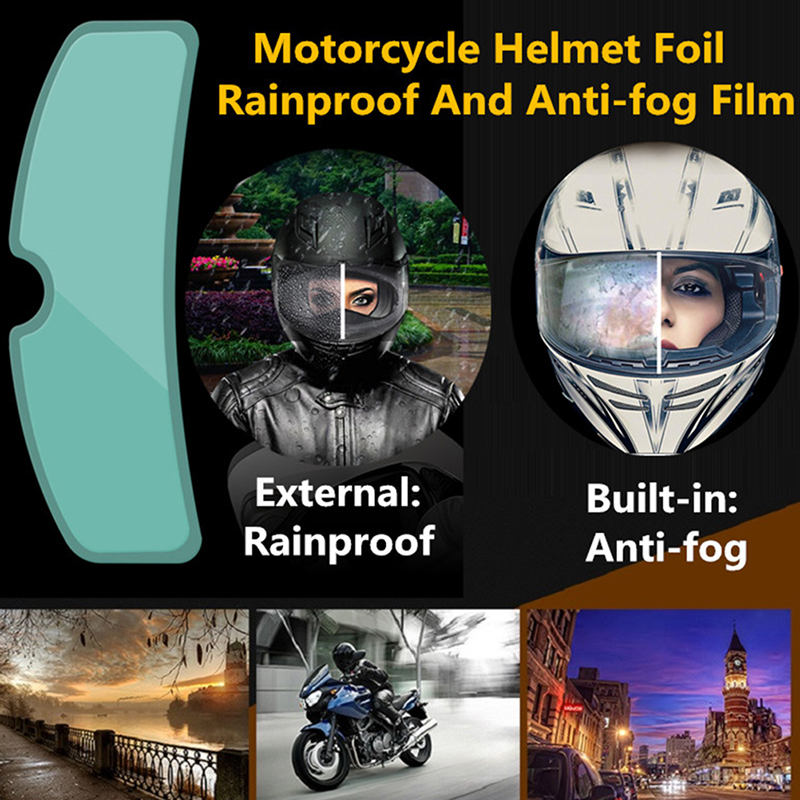 Universal Motorcycle Helmet Waterproof Lens Film Rain Helmet Lens ...