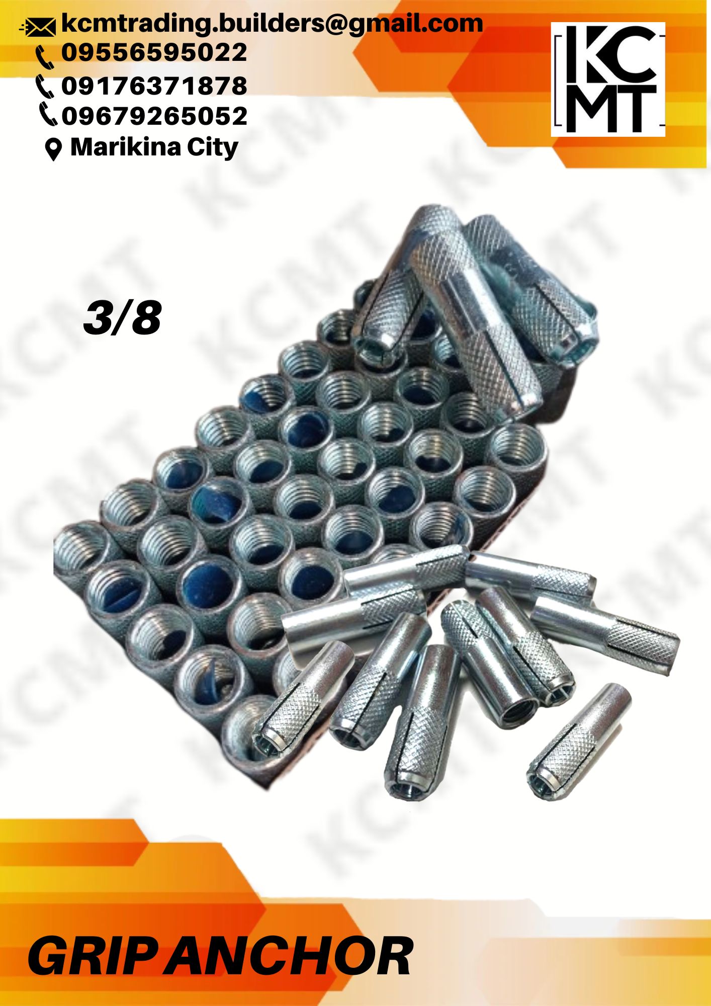 Grip Anchor/ Expansion Bolt / Drop in anchor 3/8 | Lazada PH