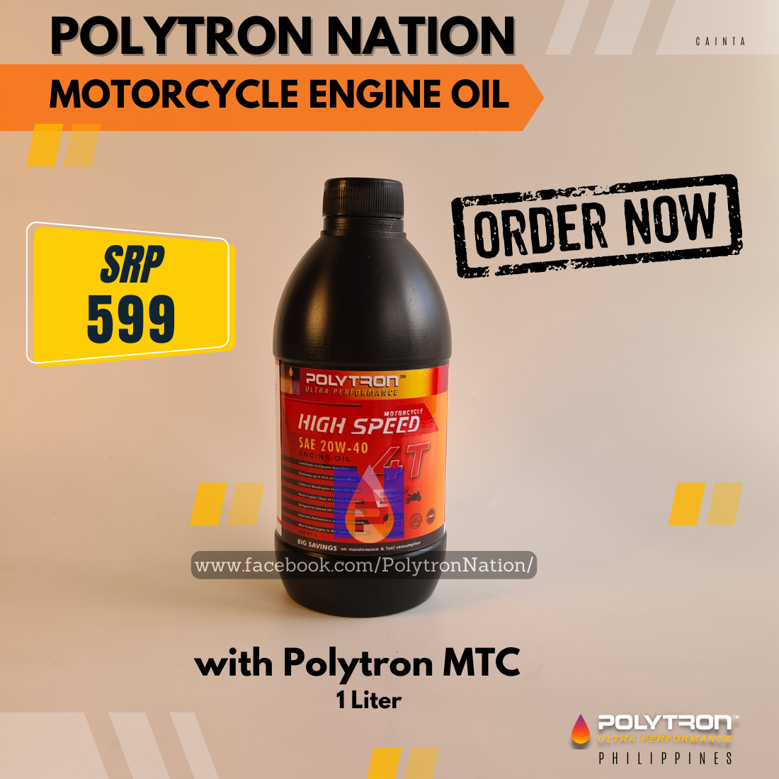 Polytron High Speed Engine Oil for Motorcycle 1L | Lazada PH
