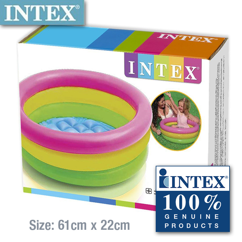 Intex 57107 Sunset Glow Baby Pool 24'' x 8 1/2 '' | Lazada PH