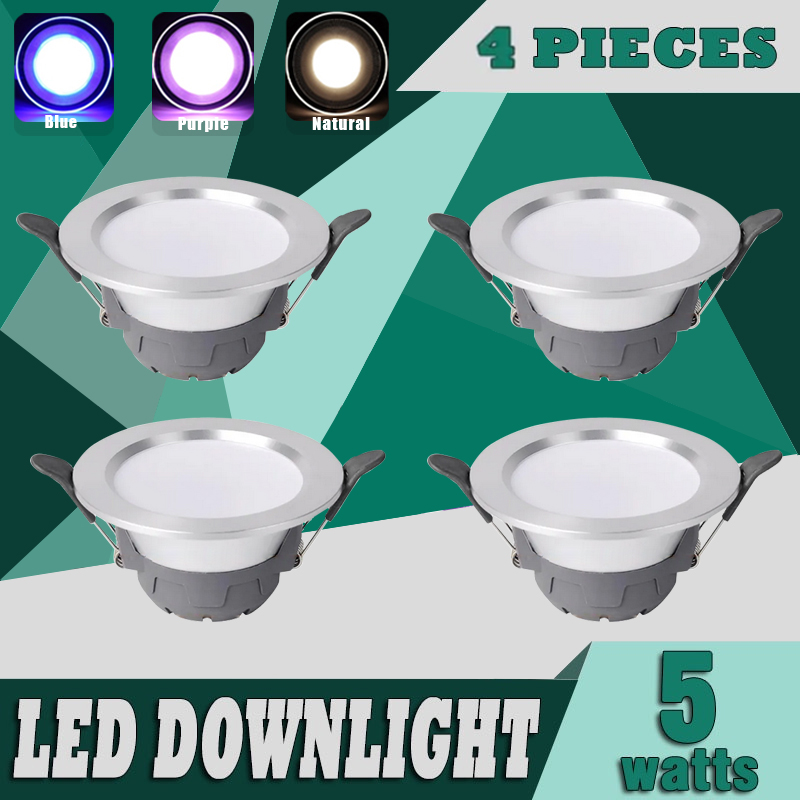 12 LED Pin light for Ceiling Tri color 5 Watts Downlight Ultra-Thin 3 ...