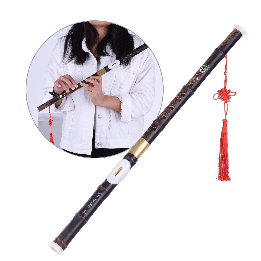 Detchable Natural Black Bamboo Bawu Ba Wu Transverse Flute Pipe Musical ...